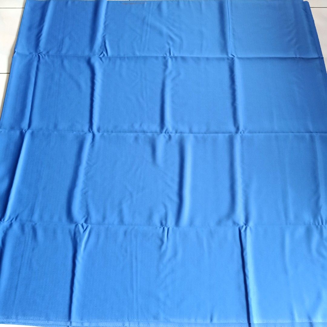 Kain Pasang Ela Baju Melayu 4mtr Plain Blue, Men's Fashion, Muslim Wear ...