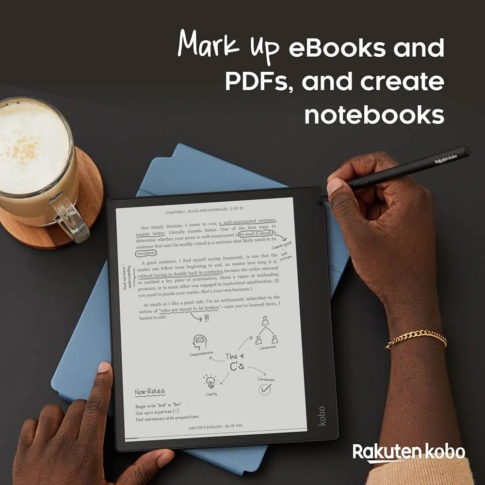 Kobo Elipsa (1st gen) eReader 10.3" with Stylus, Sleep Cover, Charging ...