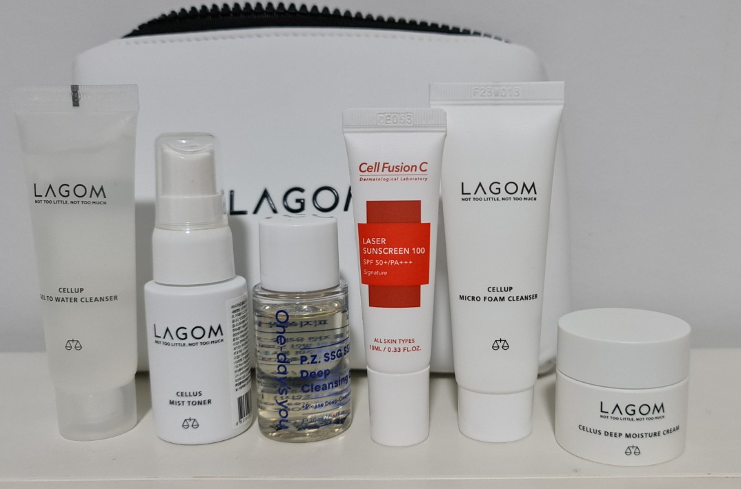 Lagom Daily Skincare Essentials Travel Kit, Cell Fusion Laser Sunscreen ...