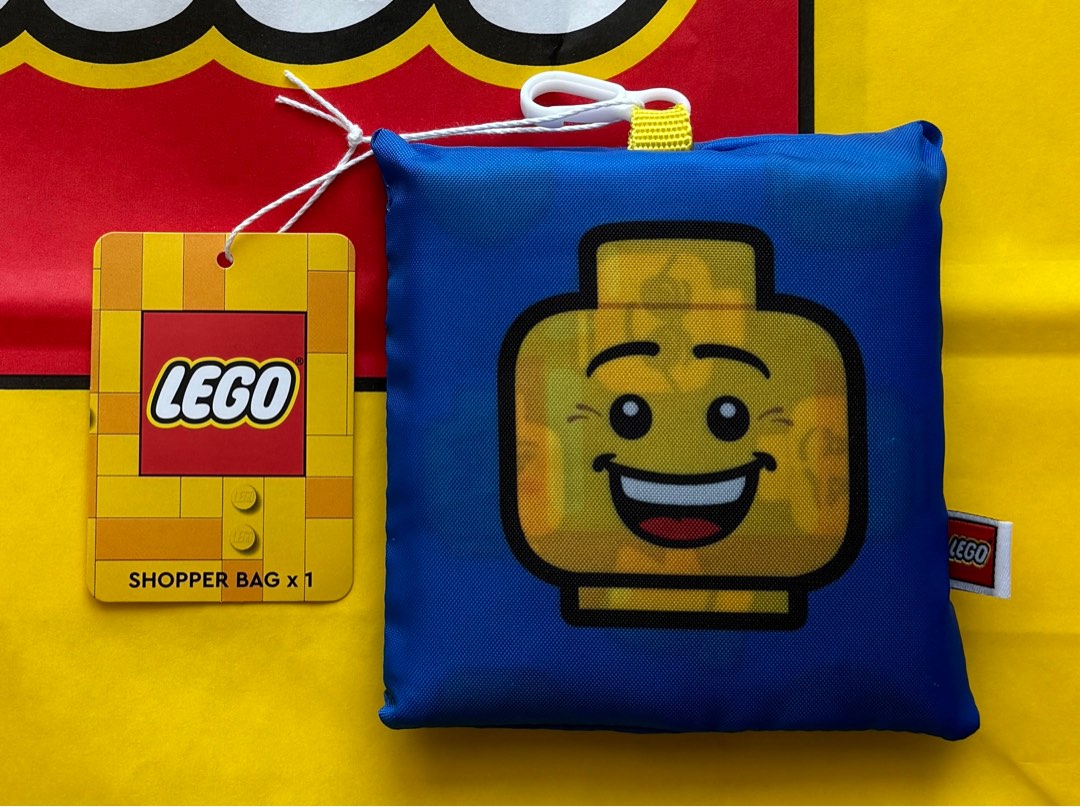 LEGO foldable Shopping Bag in Blue color with all over printed LEGO ...