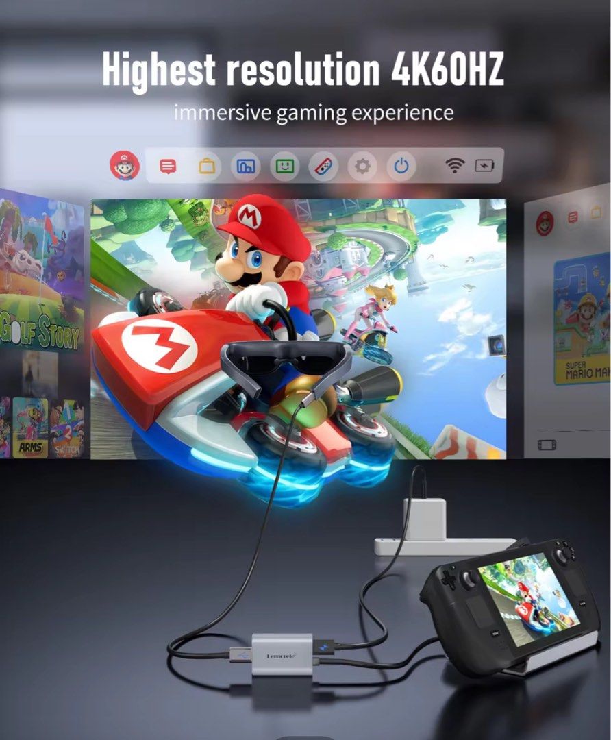 Lemorele HDMI to Type C Adapter 4K 60HZ USB C Portable Video Adapter ...