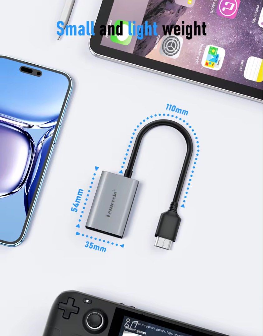 Lemorele HDMI to Type C Adapter 4K 60HZ USB C Portable Video Adapter ...