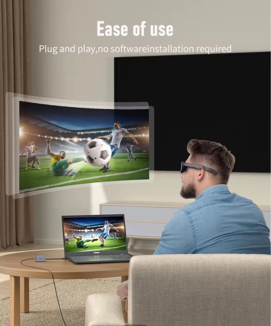 Lemorele HDMI to Type C Adapter 4K 60HZ USB C Portable Video Adapter ...