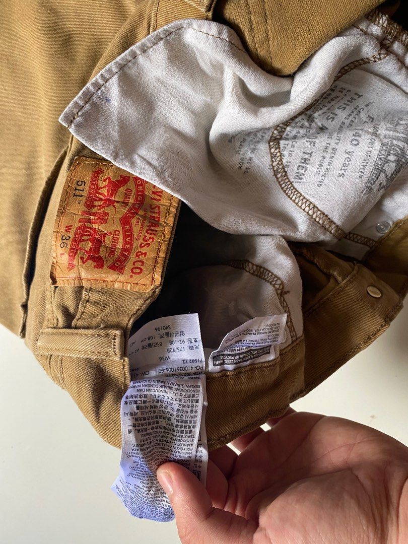 Levis 511 Slim Cut-Off Short Color Caraway Bull Denim Brown, Men's ...