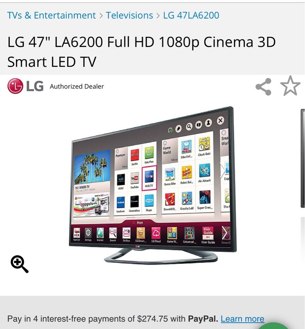 LG 47 inch smart TV, TV & Home Appliances, TV & Entertainment, TV on ...