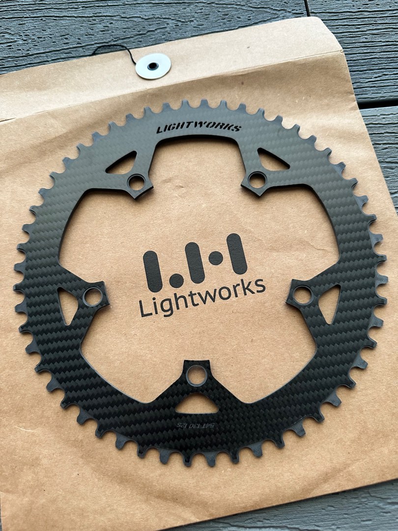 Lightworks carbon chainring brompton 54T 130BCD, Sports Equipment ...