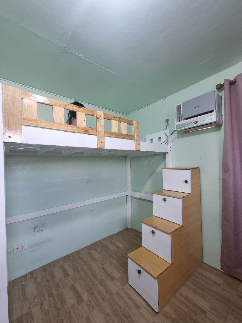 Loft bed with step drawers, Furniture & Home Living, Furniture, Bed ...