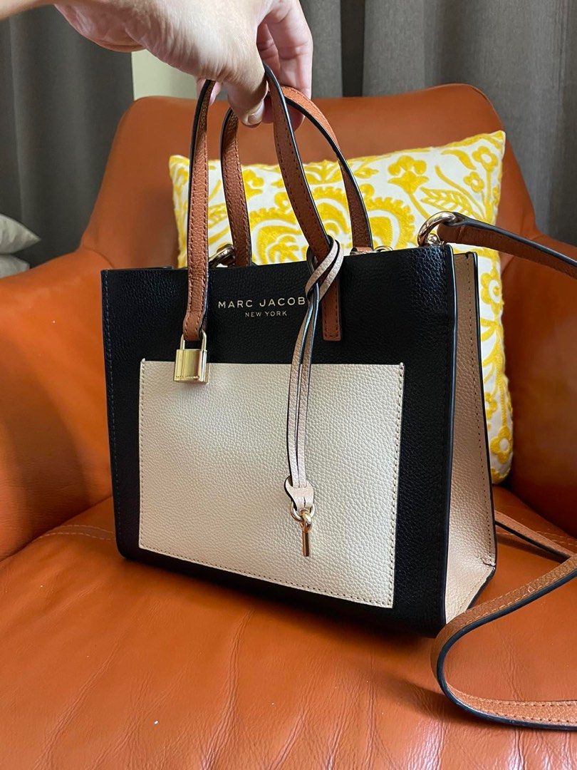 Marc Jacobs Mini Grind Colorblock Leather Tote Bag, Luxury, Bags ...