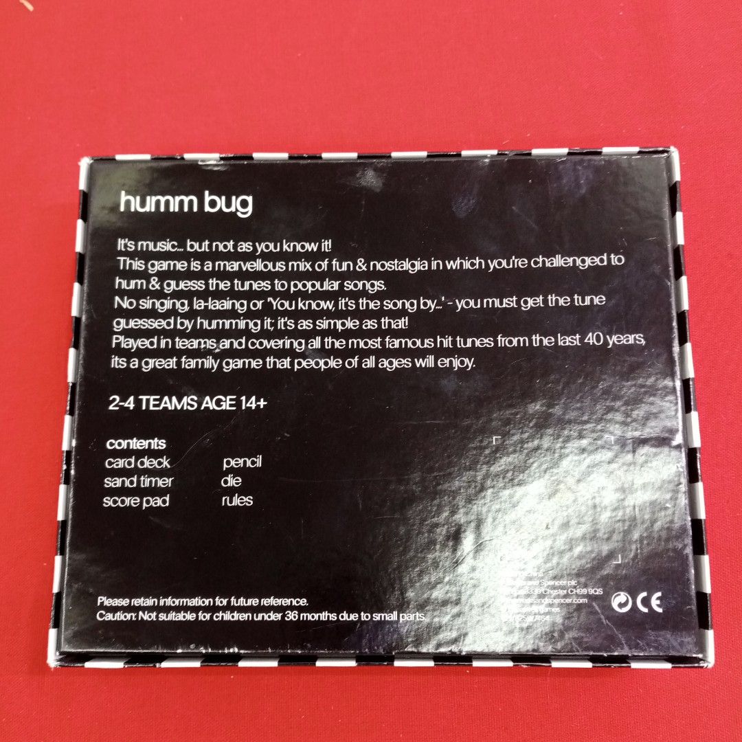 Marks and Spencer humm bug guessing game card game complete set for 175 ...