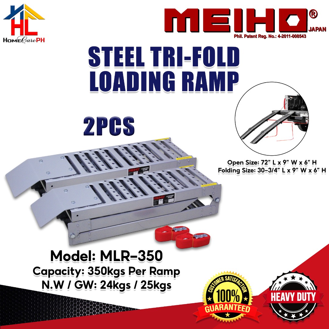 Meiho Steel Tri-Fold Loading Ramp 2pcs, Commercial & Industrial ...