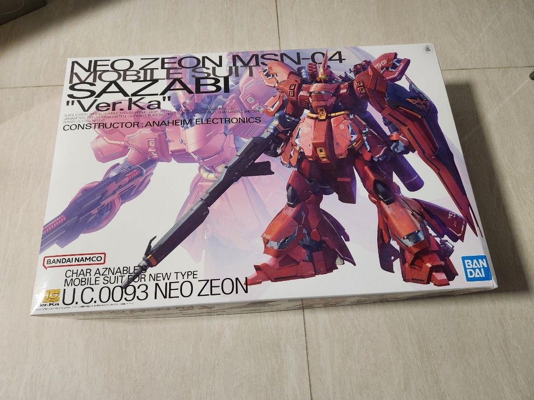 MG 1/100 MSN-04 Sazabi ver Ka Master Grade Gundam (Free waterslide ...