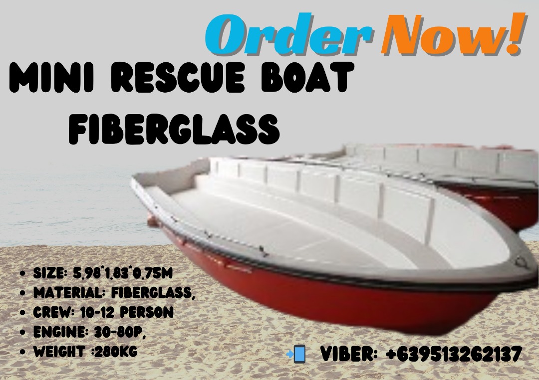 Mini Rescue Boat Fiberglass M-004, Everything Else, Others on Carousell