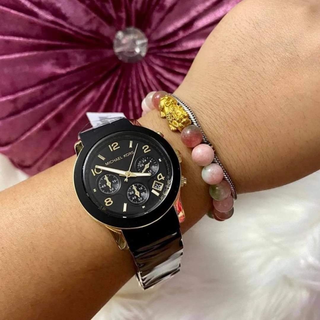 MK Black Catwalk Chronograph Watch MK5191 1, Women's Fashion, Watches ...