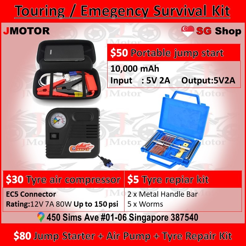 motorcycle emergency rescue kit jump start, Motorcycles, Motorcycle ...
