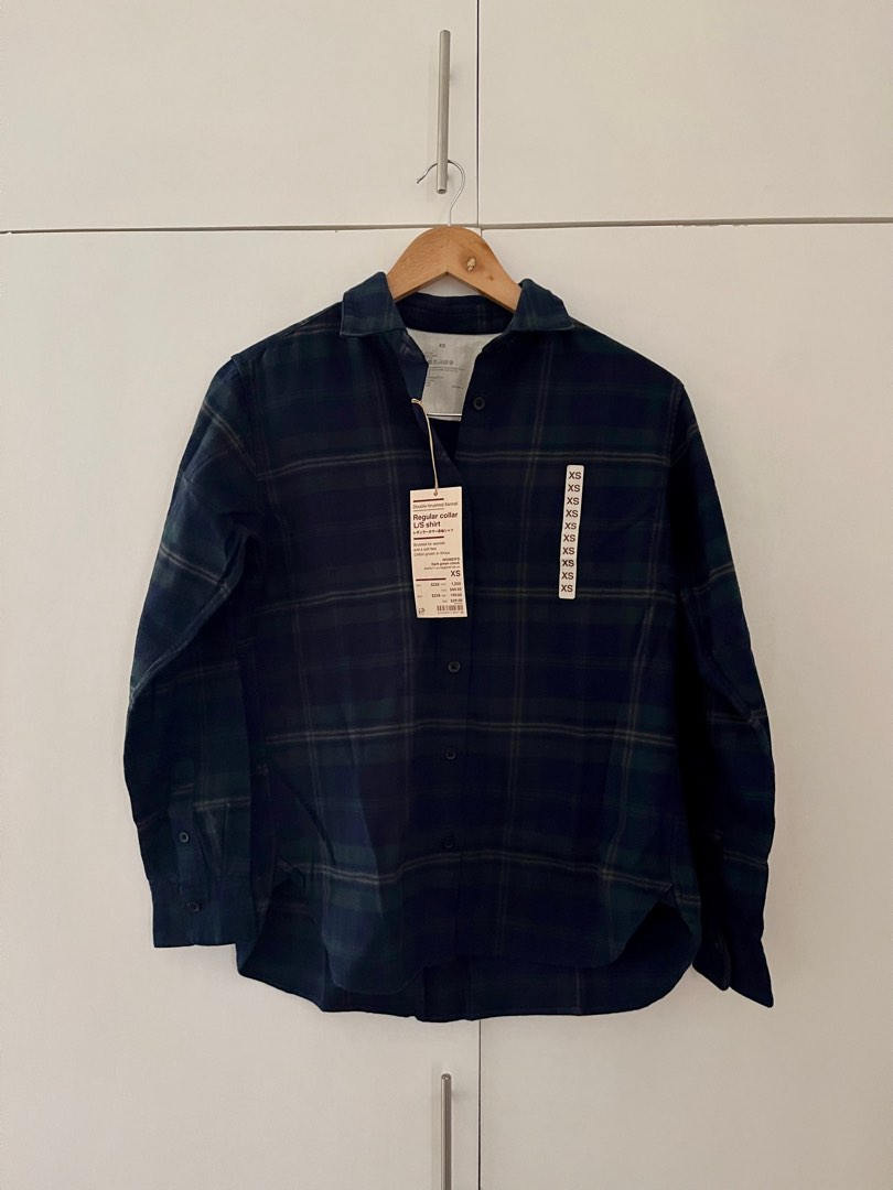 Muji Cotton Flannel, Women's Fashion, Tops, Longsleeves on Carousell