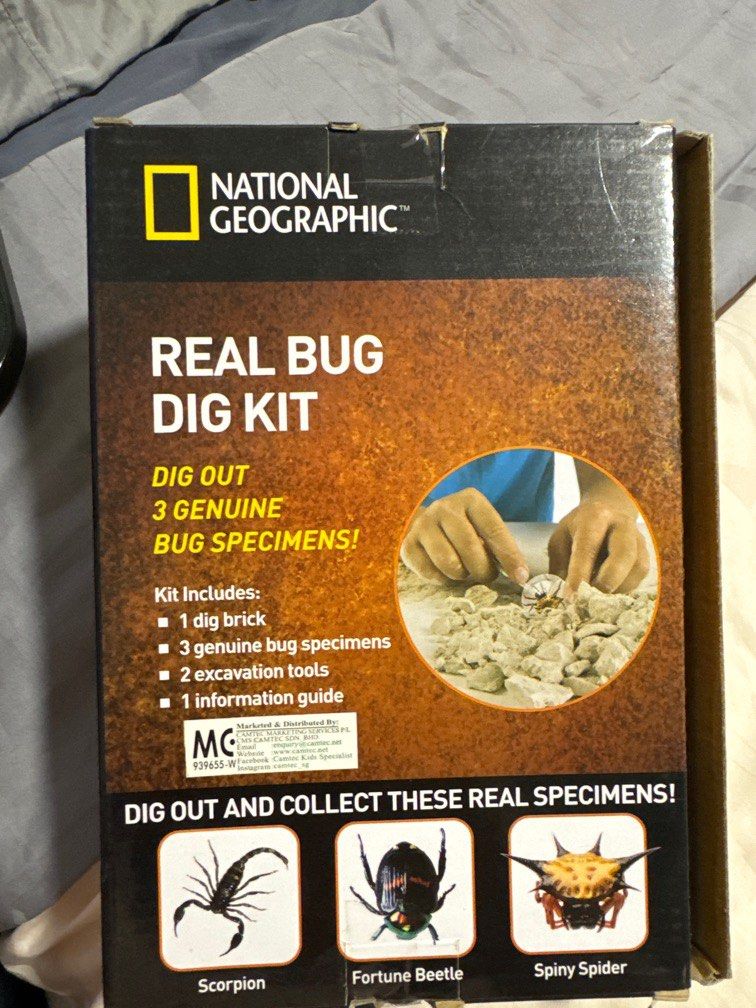 National Geographic Real Bug Dig Kit, Hobbies & Toys, Stationery ...