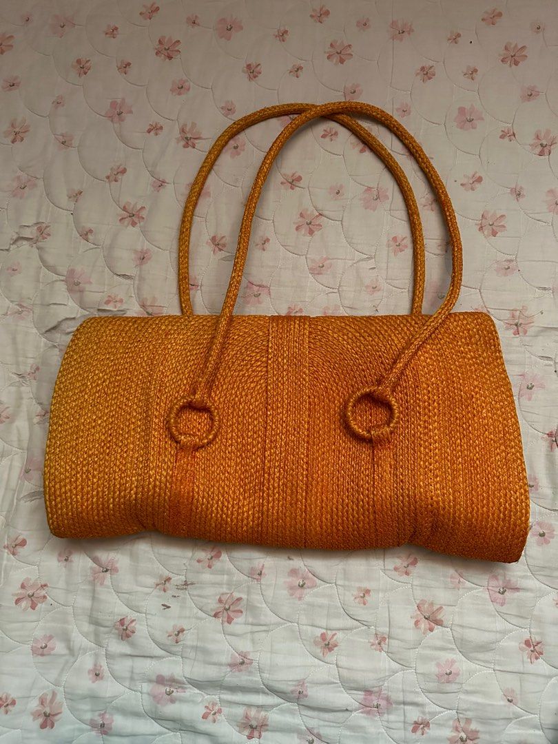 Native / Abaca Orange Shoulder Bag, Women's Fashion, Bags & Wallets ...