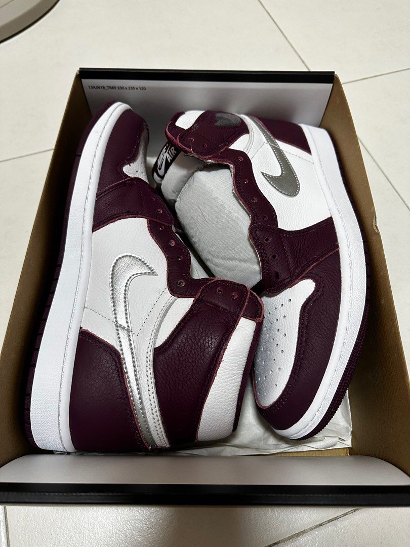 Nike air jordan 1 Bordeaux shoes, Men's Fashion, Footwear, Sneakers on ...