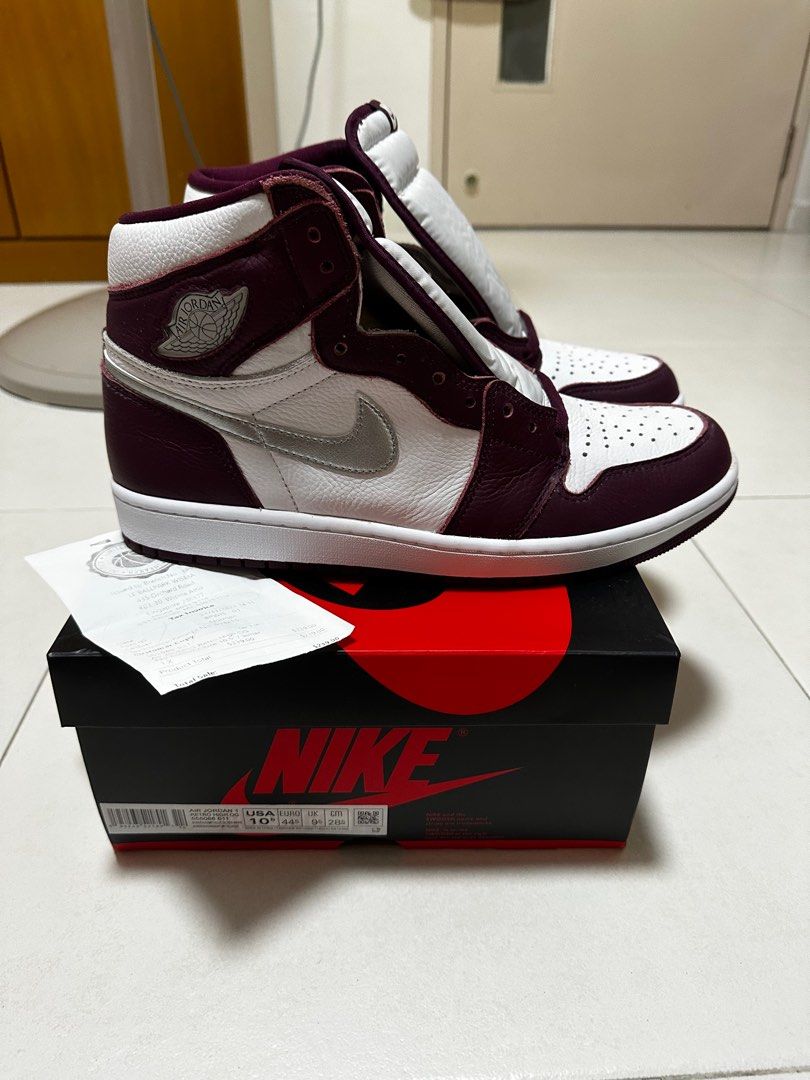 Nike air jordan 1 Bordeaux shoes, Men's Fashion, Footwear, Sneakers on ...