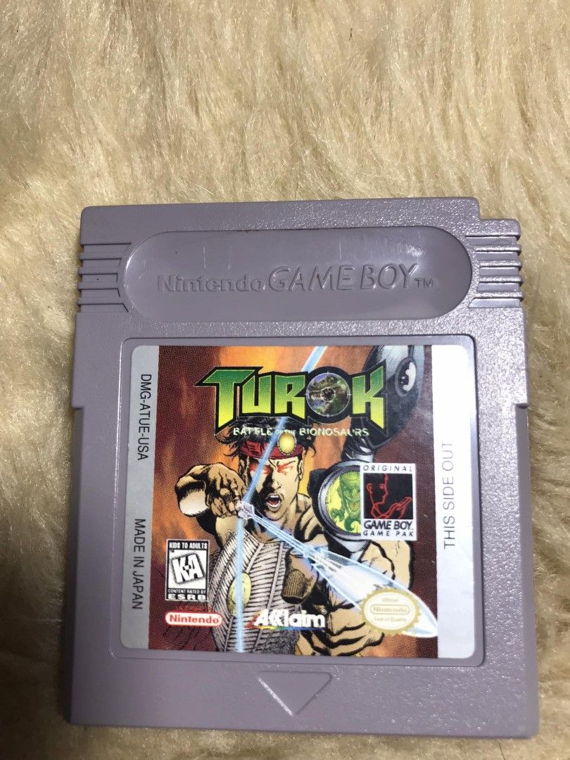 Nintendo Gameboy: TUROK BATTLLE OF THE BIONOSAURS (AUTHENTIC), Video ...