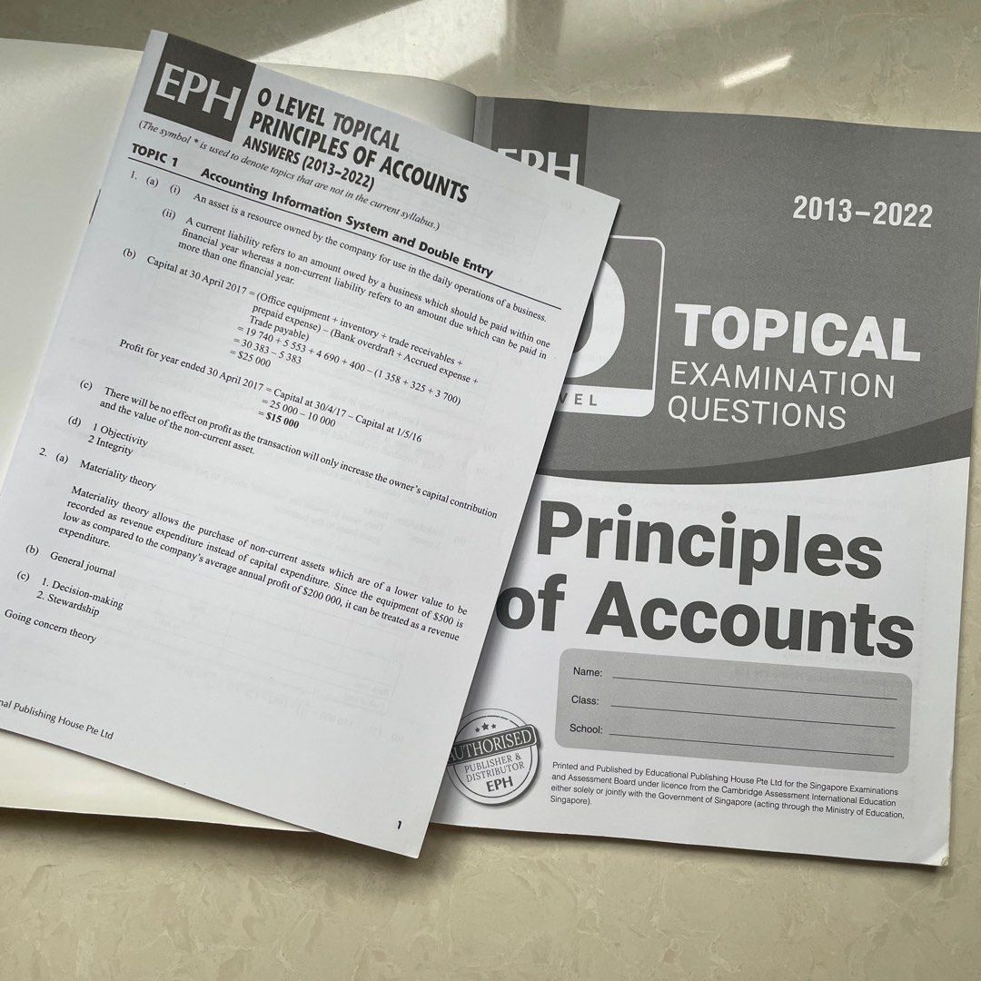 O Level Principles of Accounting (POA) Topical Examination Questions ...