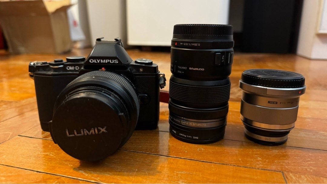 Olympus OM-D EM5 Mk1 with Lenses, Photography, Cameras on Carousell