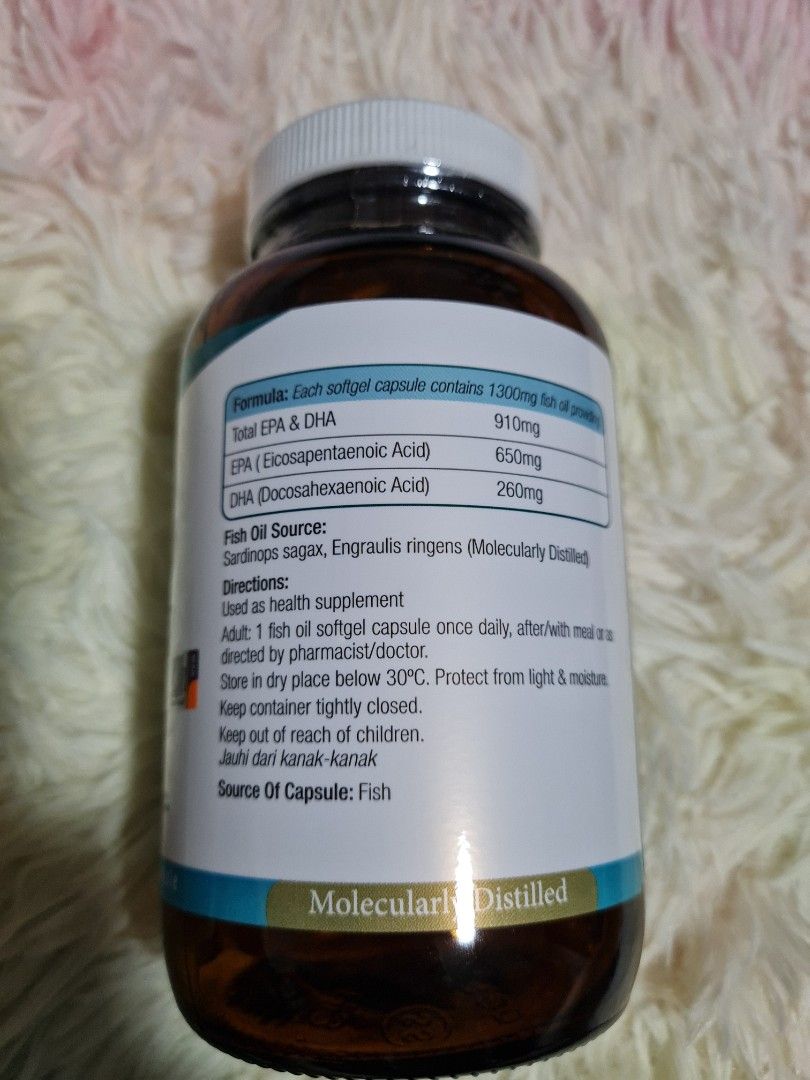 Omega 3 Fish Oil - Enteric Coated Fish Softgel Capsule, Health ...