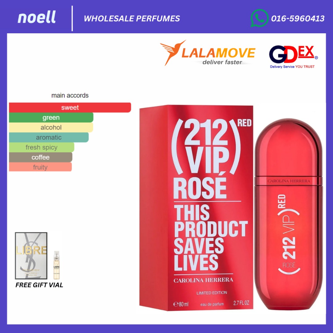 [ORIGINAL] AUTHENTIC READY STOCK CAROLINA HERRERA 212 VIP RED ROSE-THIS ...