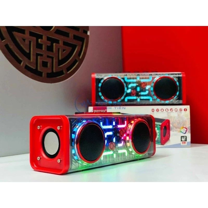 Original WSTER WS-318 Bluetooth Stereo Speaker With LED Disco Light ...