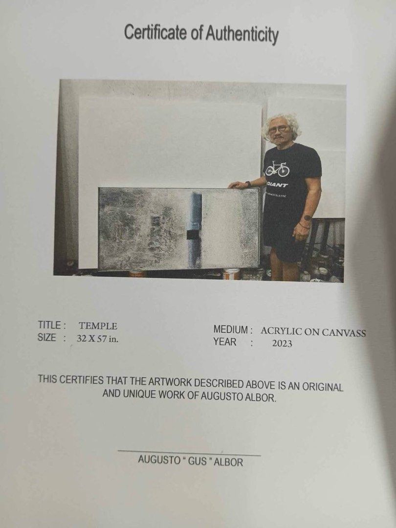 PAINTING: TEMPLE BY AUGUSTO ALBOR, Hobbies & Toys, Memorabilia ...