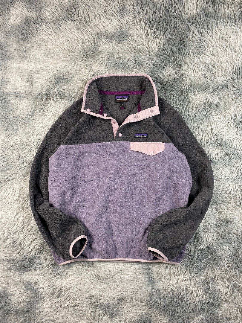 Patagonia Synchilla T-Snap Two Tone Fleece Pullover, Women's Fashion ...