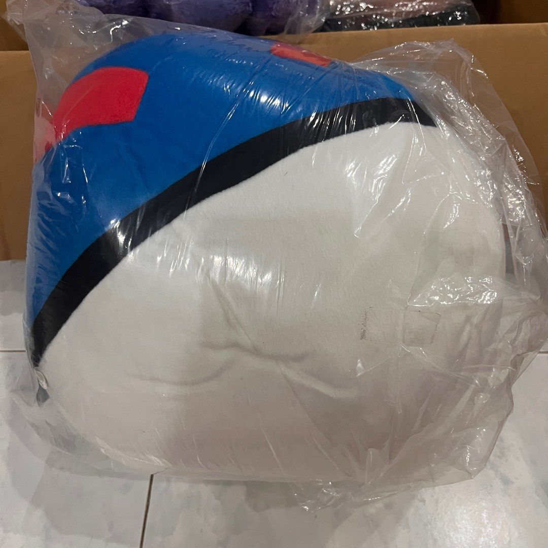 Pokeball pokemon ball poke great ball blue large plush plushy plushie ...