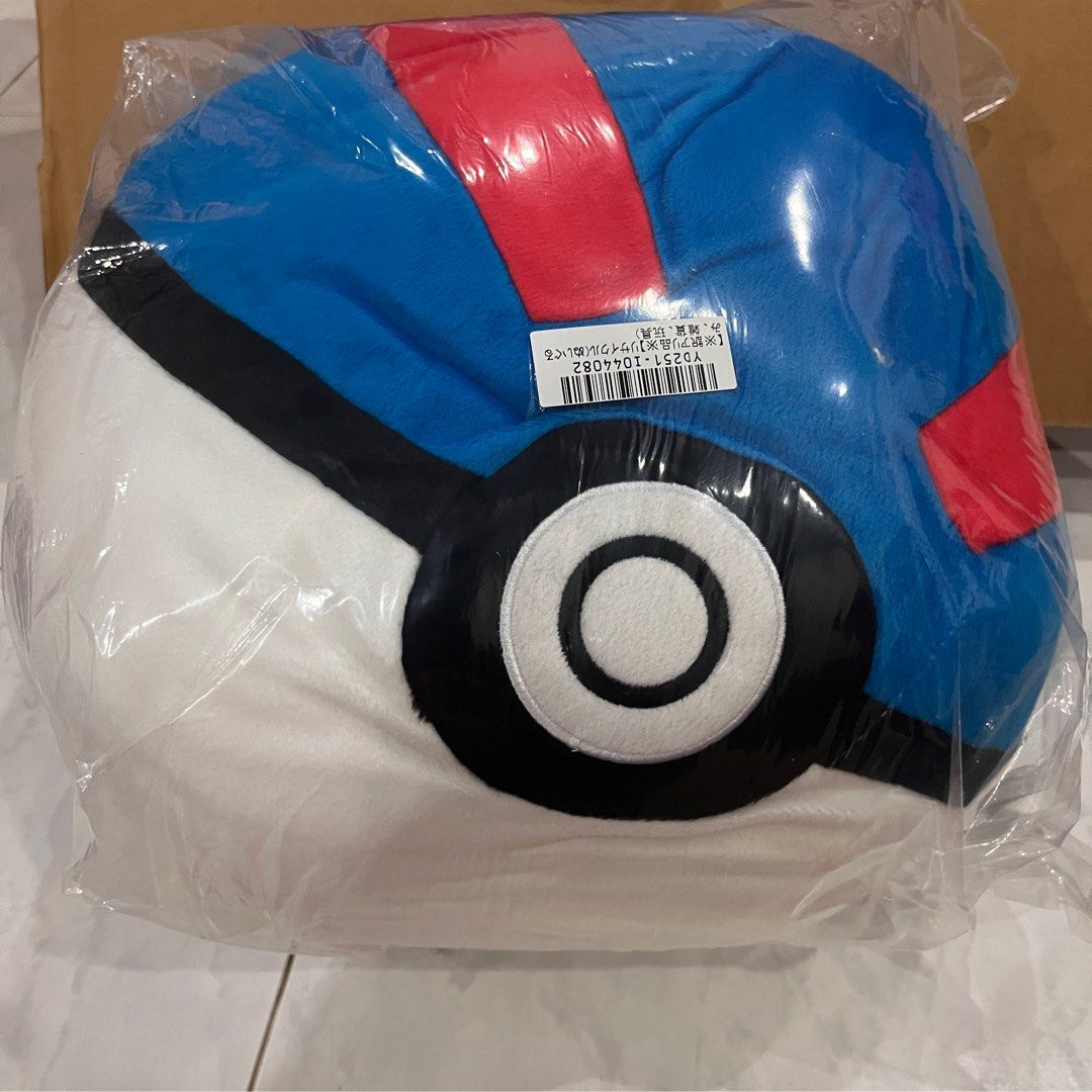 Pokeball pokemon ball poke great ball blue large plush plushy plushie ...