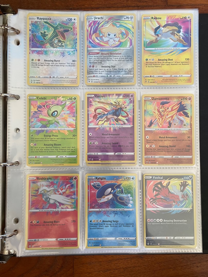 Pokemon Amazing Rare Set ( Full 9 cards) (Vivid Voltage & Shining Fates ...