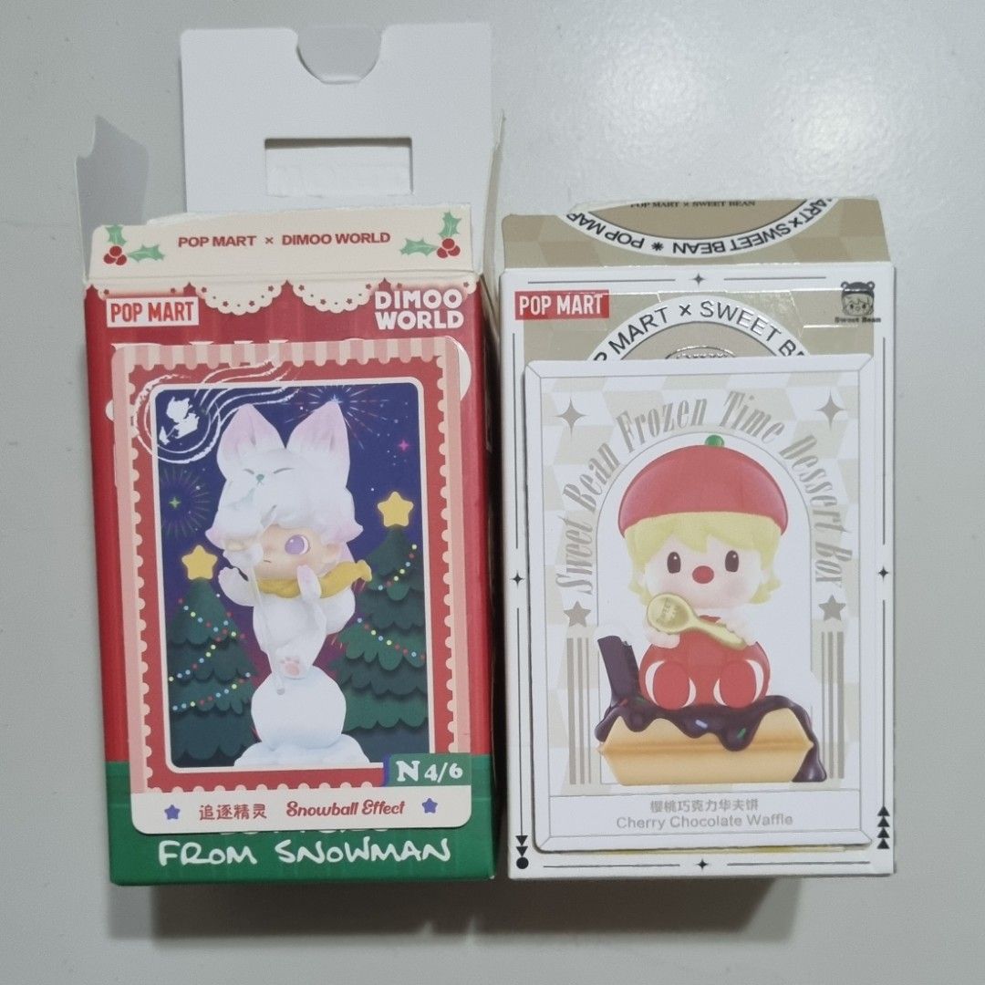 Popmart Dimoo letters from snowman/ Sweet bean frozen time, Hobbies ...