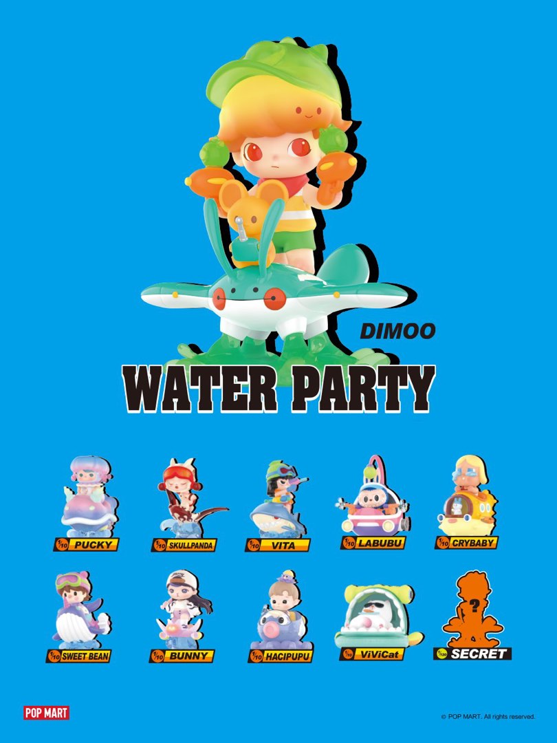 Popmart Water Party Series, Hobbies & Toys, Toys & Games on Carousell