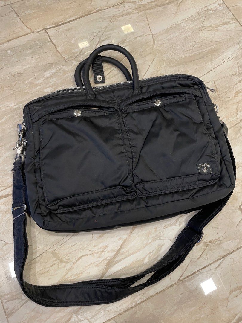 Porter Yoshida Tanker 2-Way Briefcase Black, Men's Fashion, Bags ...