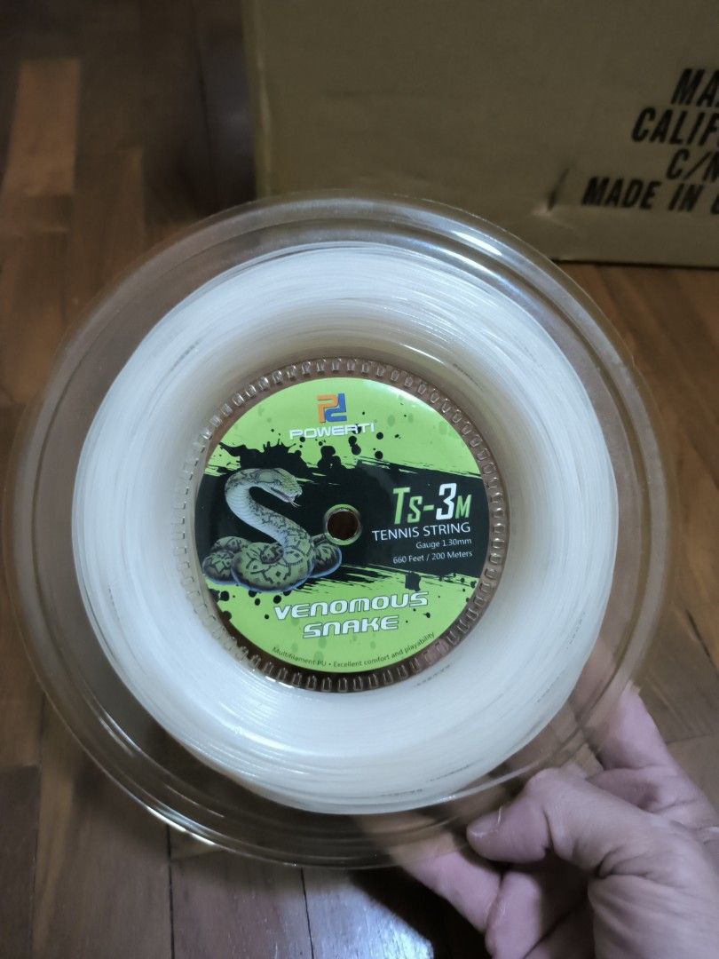 PowerTi Tennis String Reel 1.30mm 200m, Sports Equipment, Sports ...