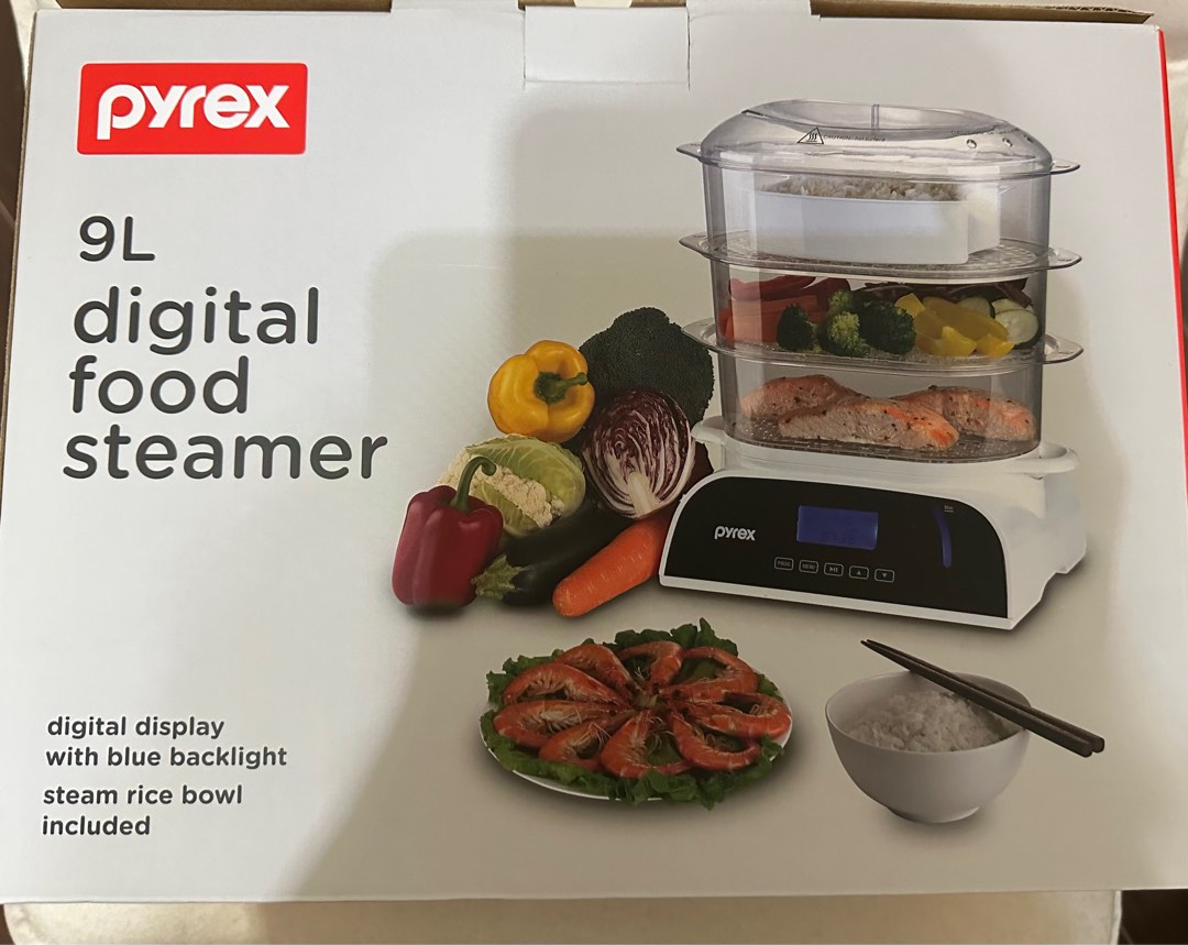 pyrex 9L digital food steamer 電蒸鍋, 家庭電器, 其他家庭電器 - Carousell