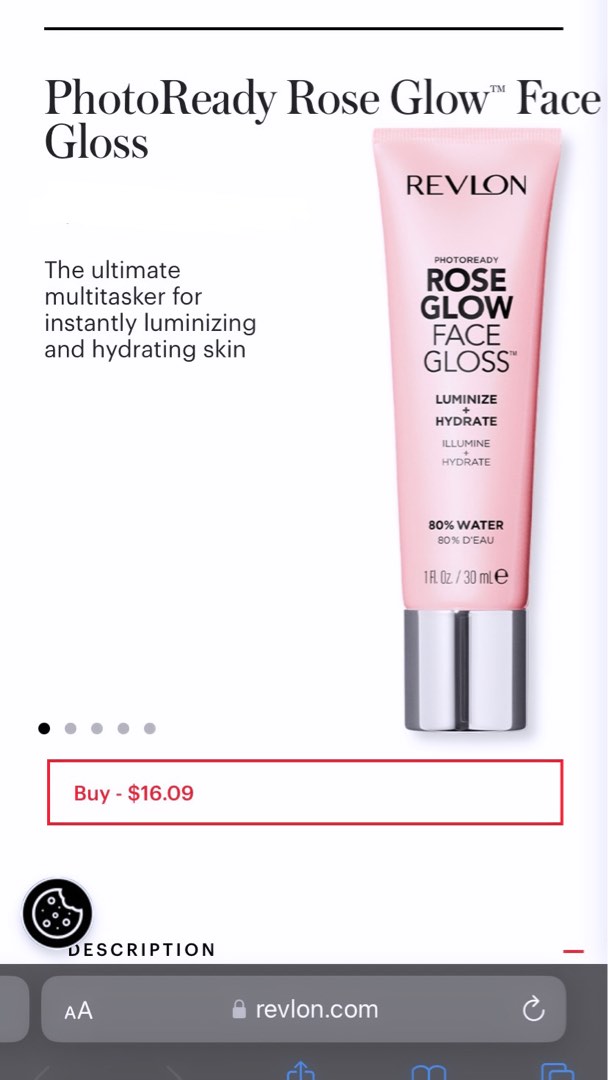 Revlon Rose Glow Face Gloss Illuminator Luminate Hydrate Face Mist ...