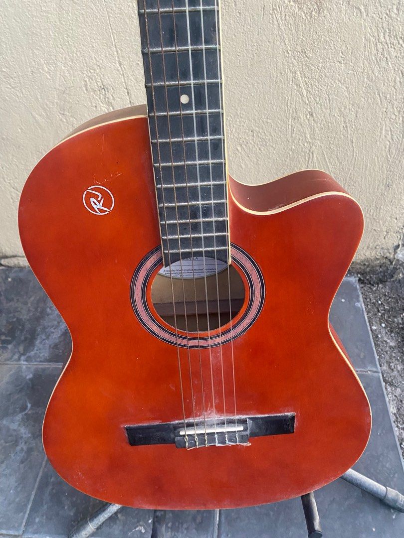 RJ Guitar Deluxe Manila Classical Nylon Acoustic Guitar, Hobbies & Toys, Music & Media, Musical ...