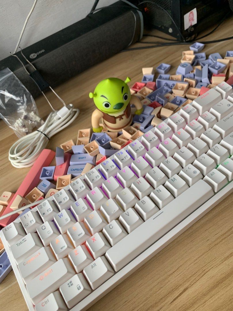 RK68 Royal Kludge Hotswap wireless wired mechanical Keyboard Brown ...