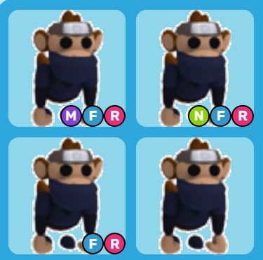 Roblox Adopt Me Ninja Monkey (Normal, FR , R , NFR , MFR), Video Gaming ...