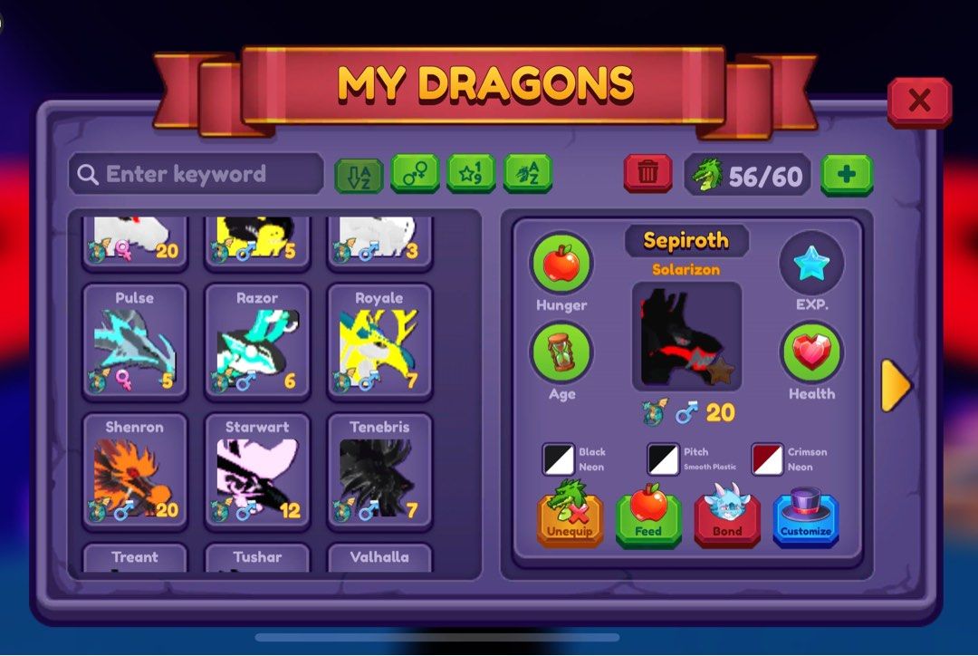 Roblox Dragon Adventures “Solarizon”, Video Gaming, Gaming Accessories ...