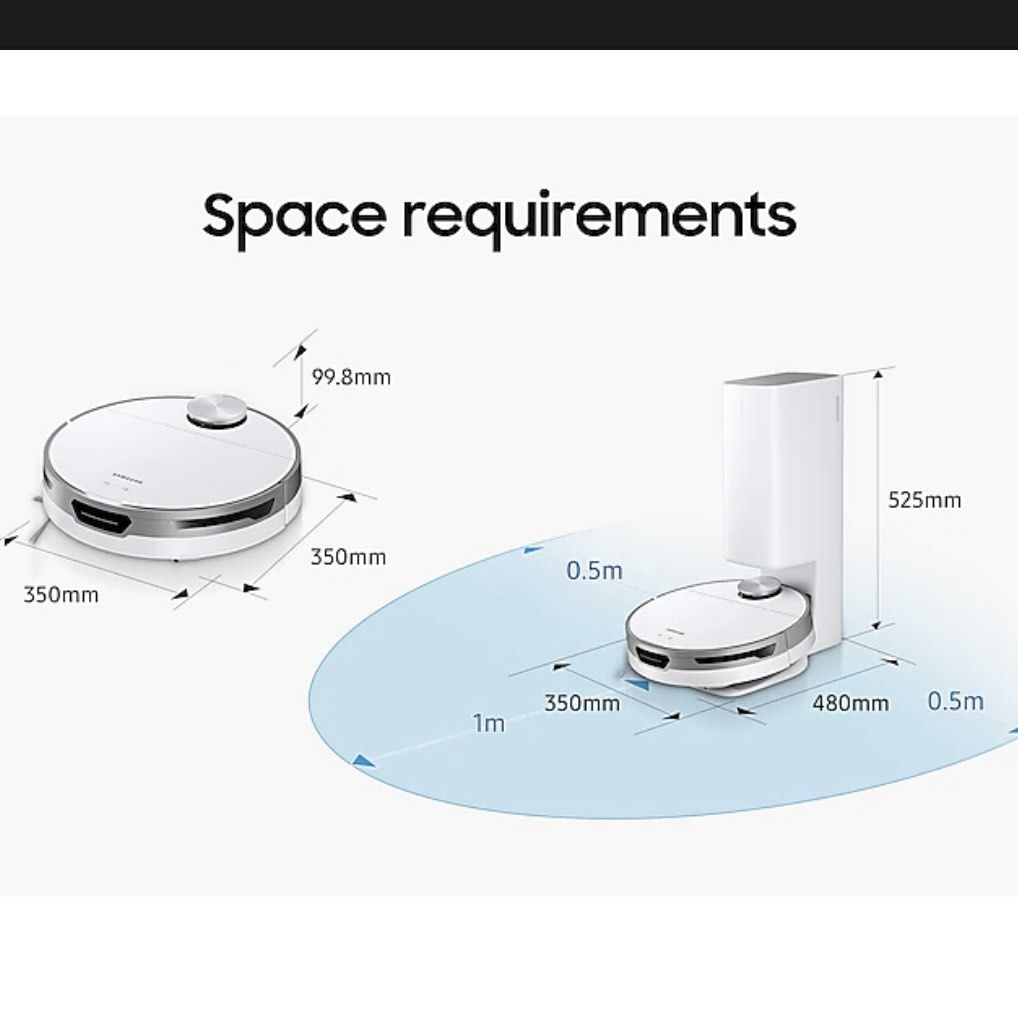 Samsung Bespoke Jet Bot+ Robot Vacuum 60W with Clean Station (Misty ...