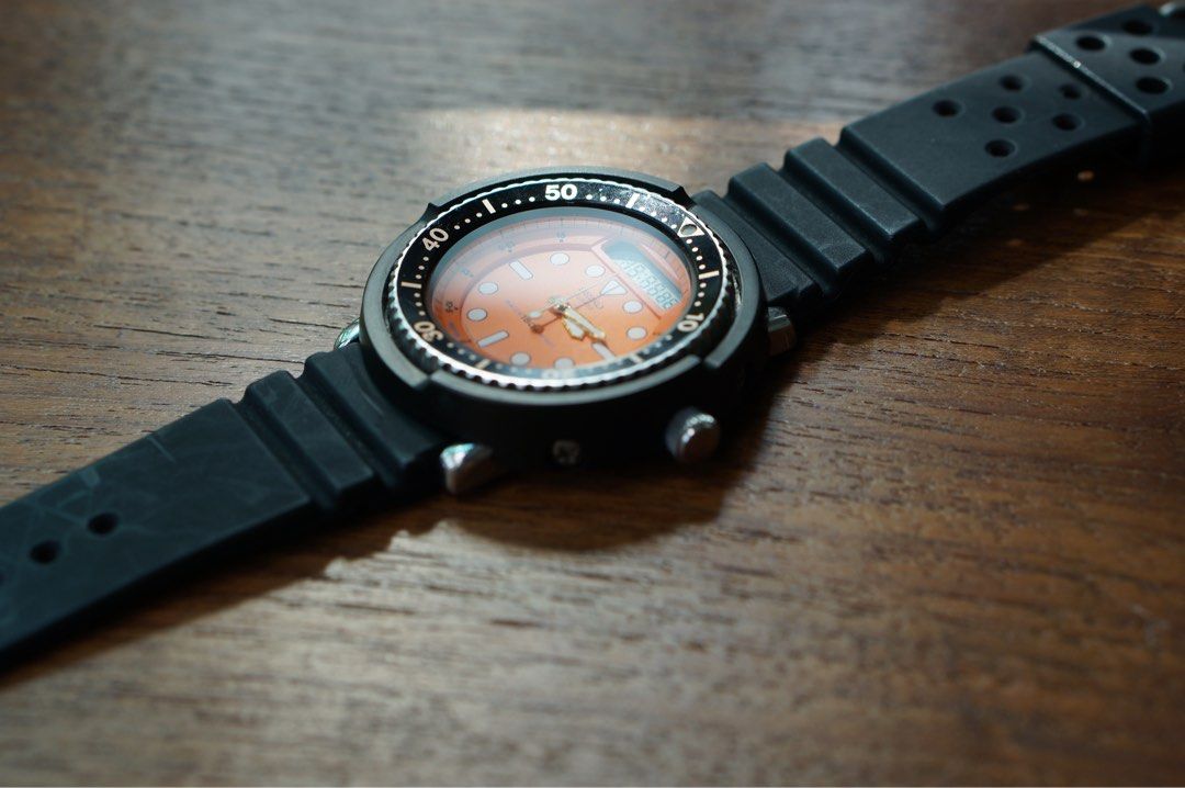 Seiko H558-500A Orange Arnie Ana-digi Diver Excellent Rare, Luxury ...