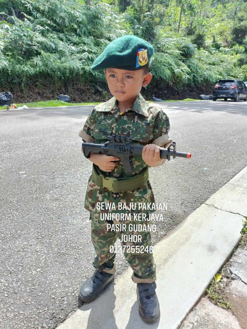 Sewa Baju Kerjaya Askar Tentera Darat ATM, Babies & Kids, Babies & Kids Fashion on Carousell