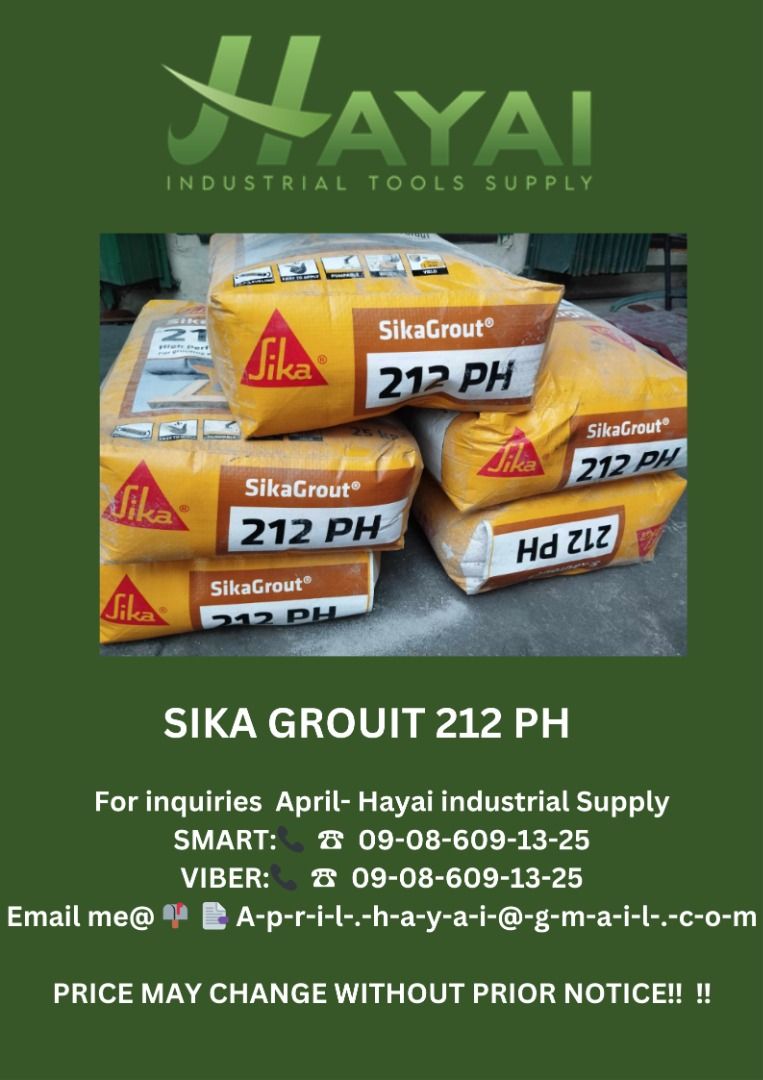 Sika grout 212ph, Commercial & Industrial, Construction Tools ...
