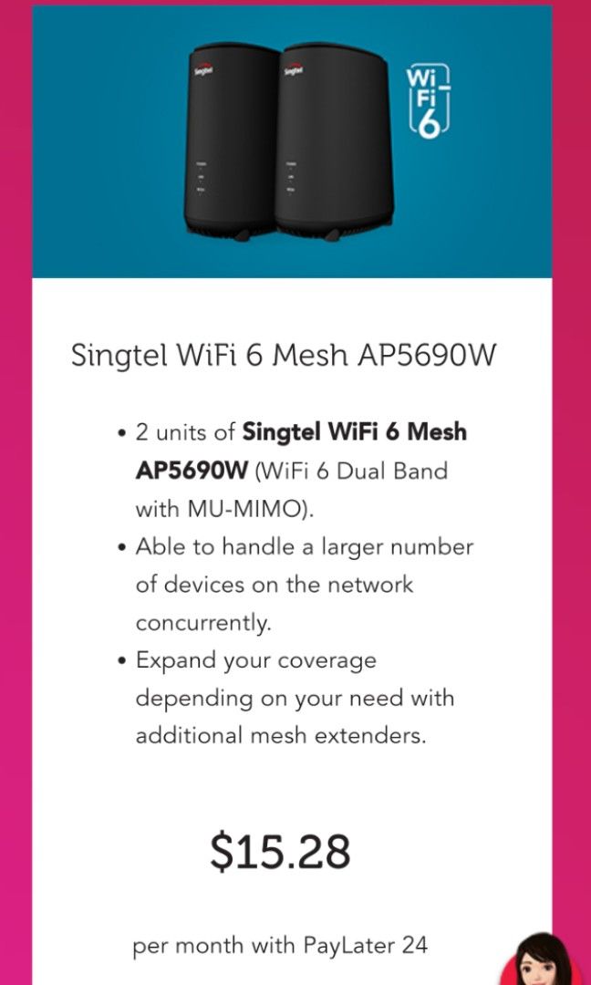 Singtel WiFi 6 Mesh AP5690W, Computers & Tech, Parts & Accessories ...