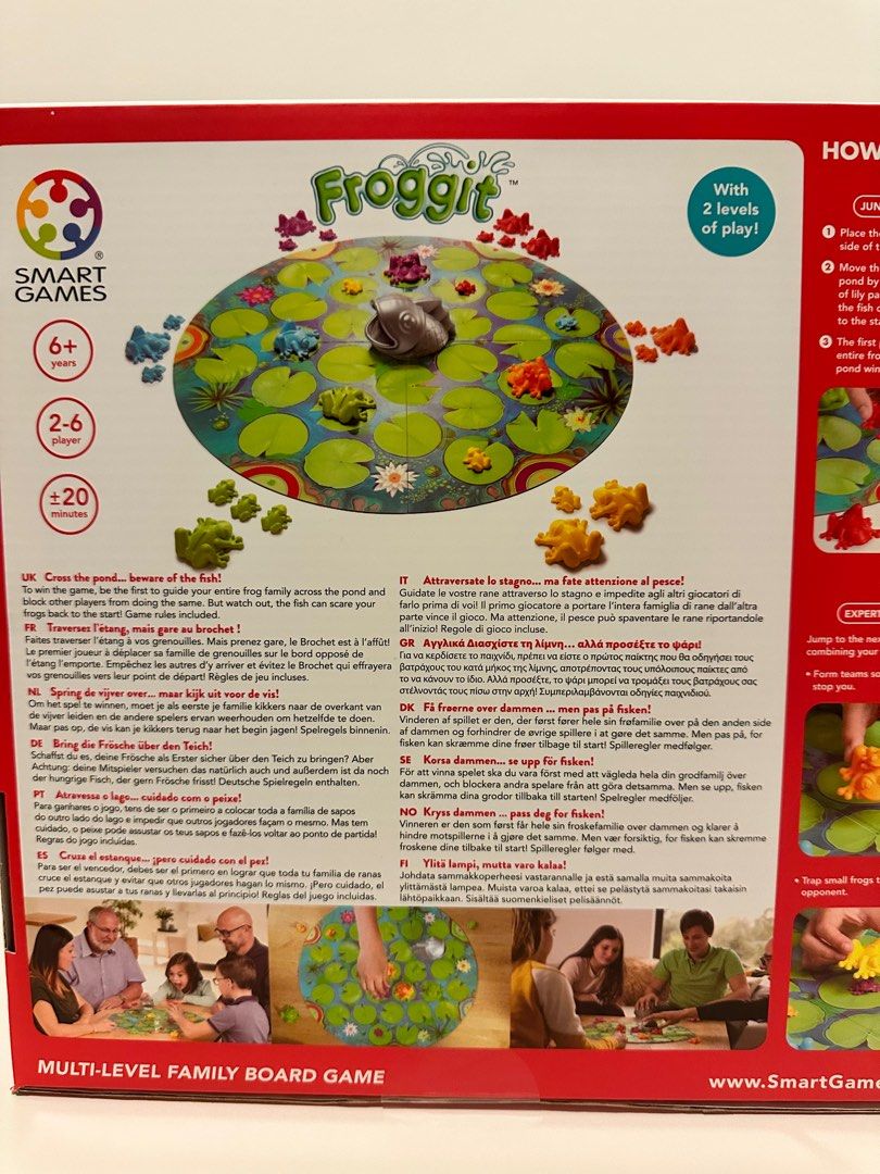 Smart Games- Froggit Multi-level Family Board Game (Sealed), Hobbies ...